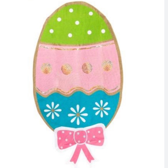 Accents | Burlap Easter Egg Embellished Flag | Poshmark